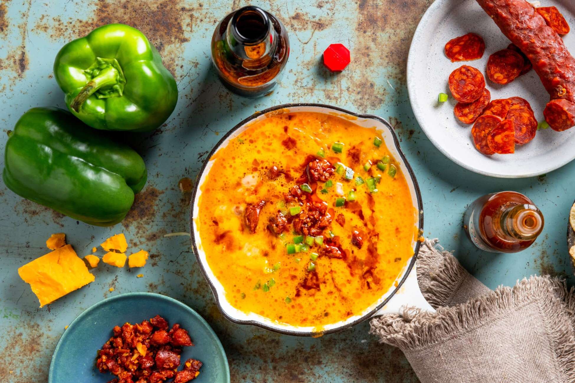 Red Yellow Orange Pepper Queso Recipe | Citizenfarm.com.sg